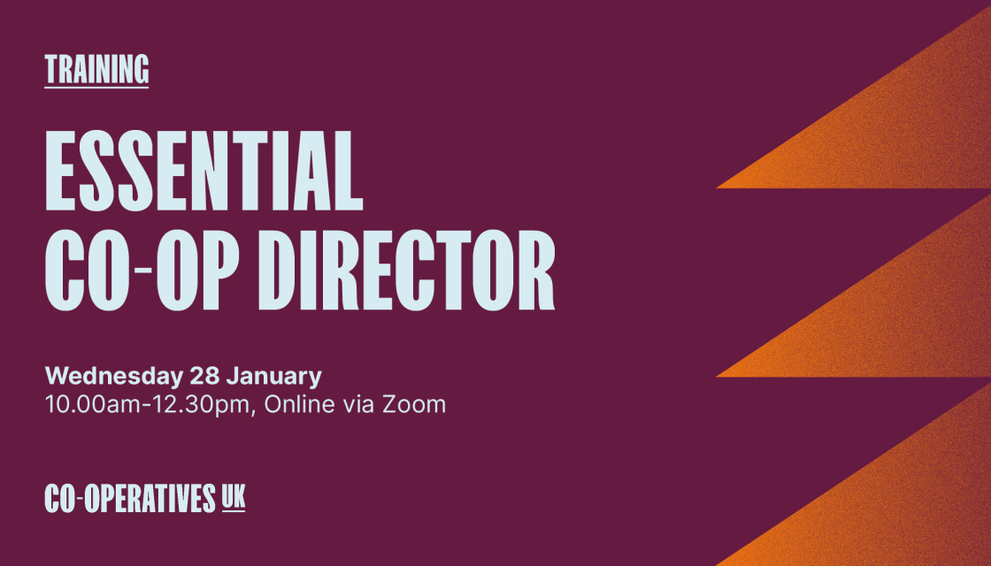 Training: Essential co-op director – January 2026 | Co-operatives UK