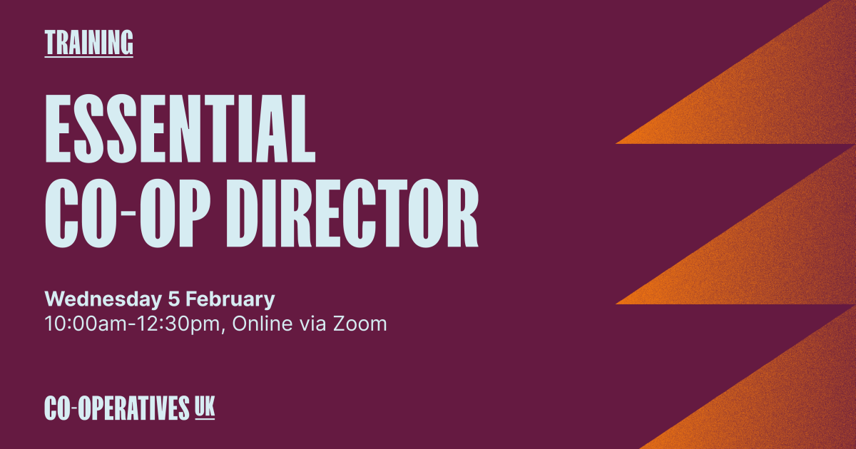 Training: Essential co‑op director – February 2025 | Co-operatives UK